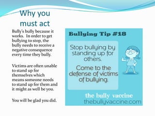 How to stop bullying - a guide for bystanders | PPTX