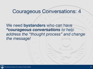 Sexual Assault: Courageous Conversations and Bystander Intervention | PDF