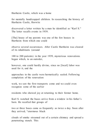 Bystanders at Hartheim CastleWhile the Nazis loudly procla | DOCX