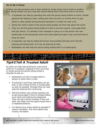 Scranton MMA anti Bully Education Bystander to upstander | PDF ...