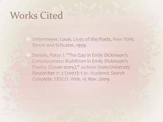 The Influences of Emily Dickinson | PPTX