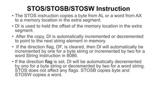 Byte and string manipulation 8086 | PPTX