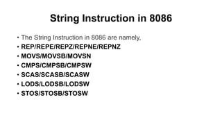 Byte and string manipulation 8086 | PPTX
