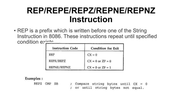 Byte and string manipulation 8086 | PPTX