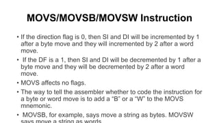 Byte and string manipulation 8086 | PPTX