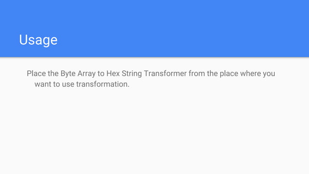 Byte array to hex string transformer | PPT Byte array to hex string transformer | PPT