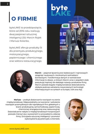 byteLAKE: Sztuczna Inteligencja dla Przemysłu i Usług | PDF