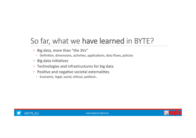 Setting the Scene for Big Data in Europe, Looking Ahead to the Case Studies | PPT
