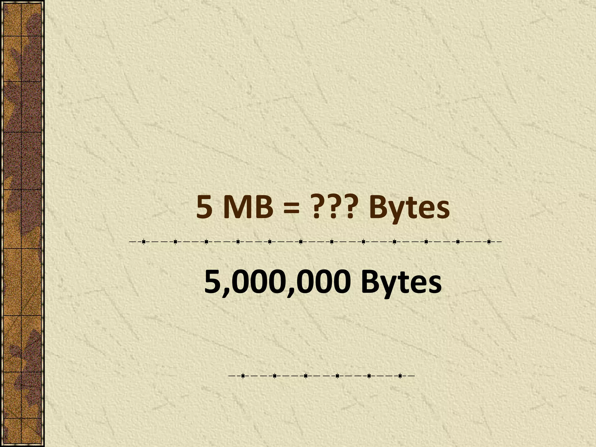 Bytes comparison | PPT
