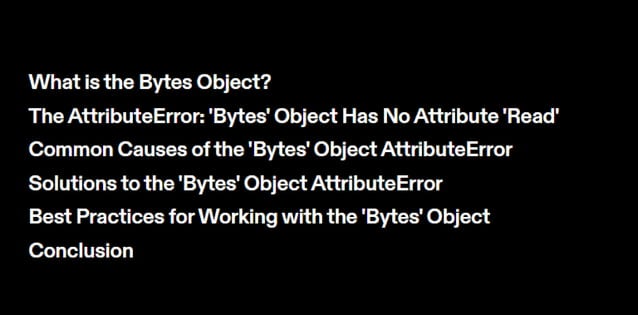 Bytes Objects Has No Attribute Read Pdf Free Download