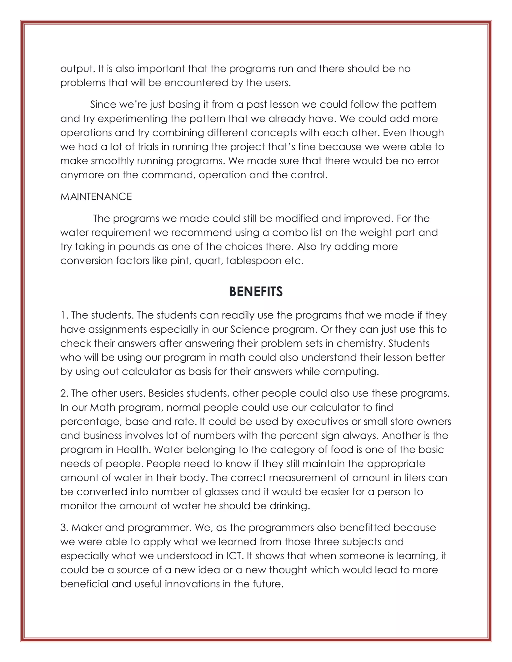 ICT PROJECT (BY PAIR) | PDF