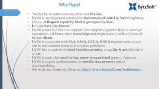 Aviation Software for Aircraft Maintenance & Inventory Management | PPTX