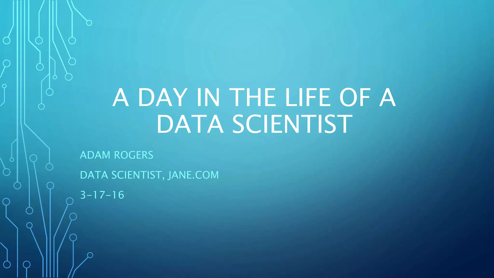A Day in the Life of a Data Scientist | PPTX