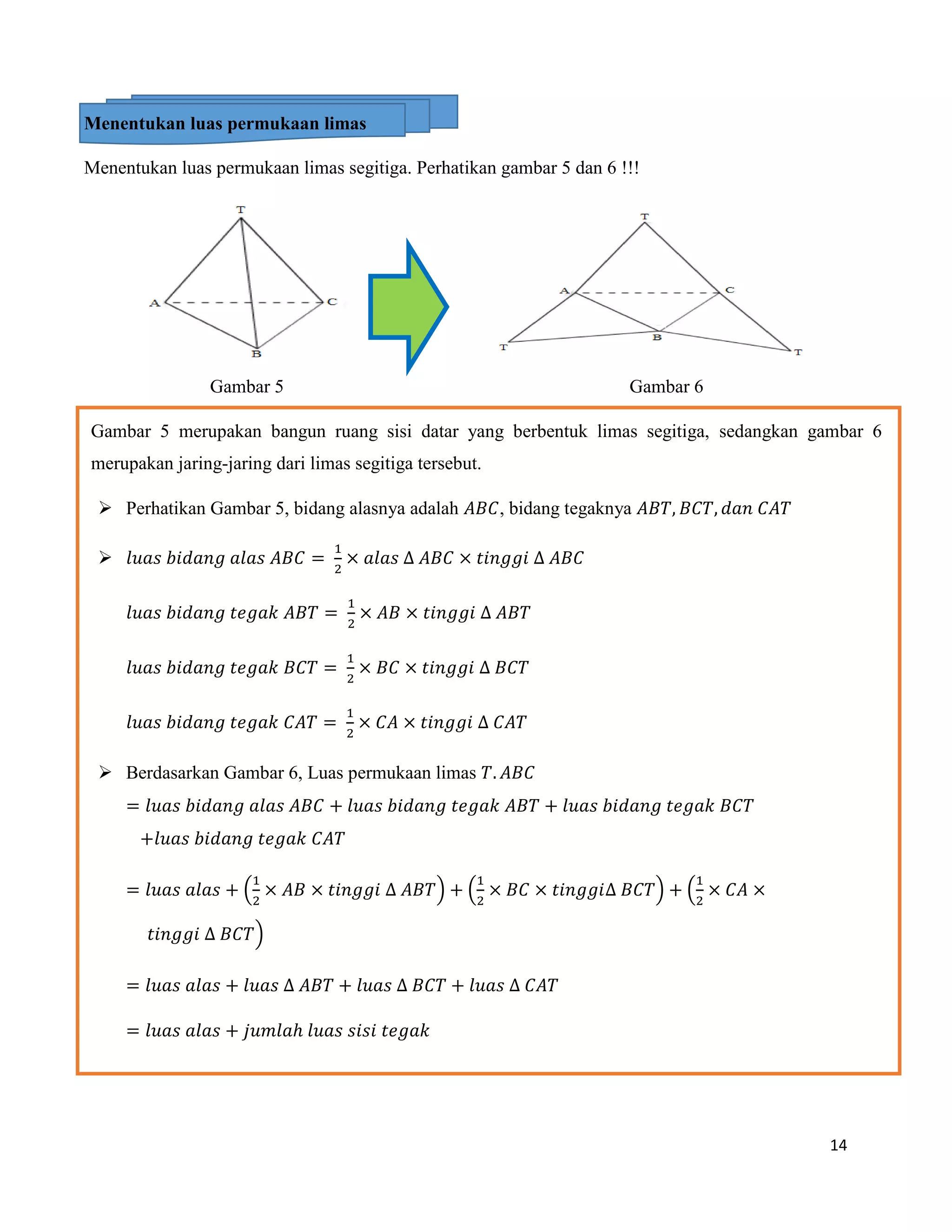 BAHAN AJAR yupi ayu manora luas permukaan prisma dan limas | PDF