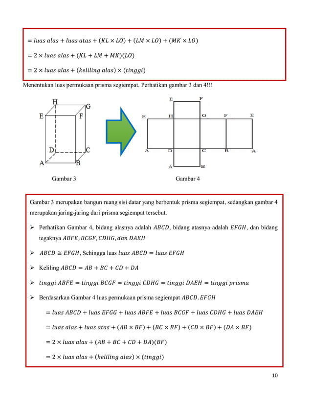 BAHAN AJAR yupi ayu manora luas permukaan prisma dan limas | PDF