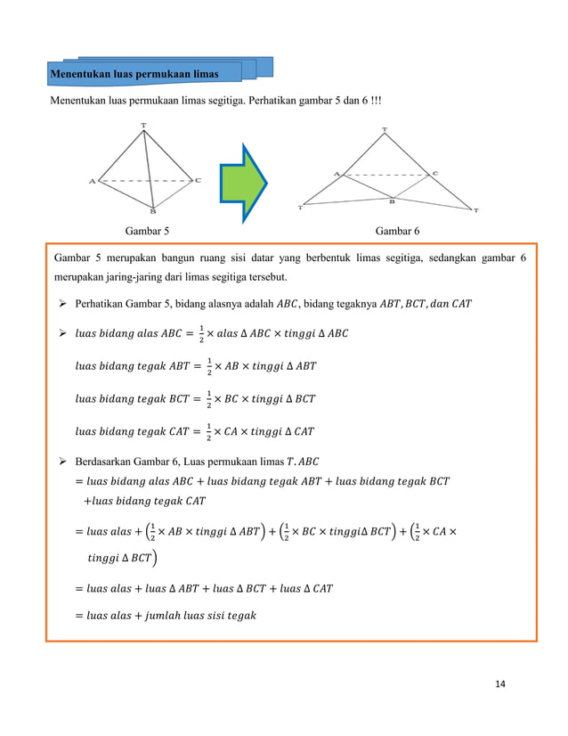 BAHAN AJAR yupi ayu manora luas permukaan prisma dan limas | PDF