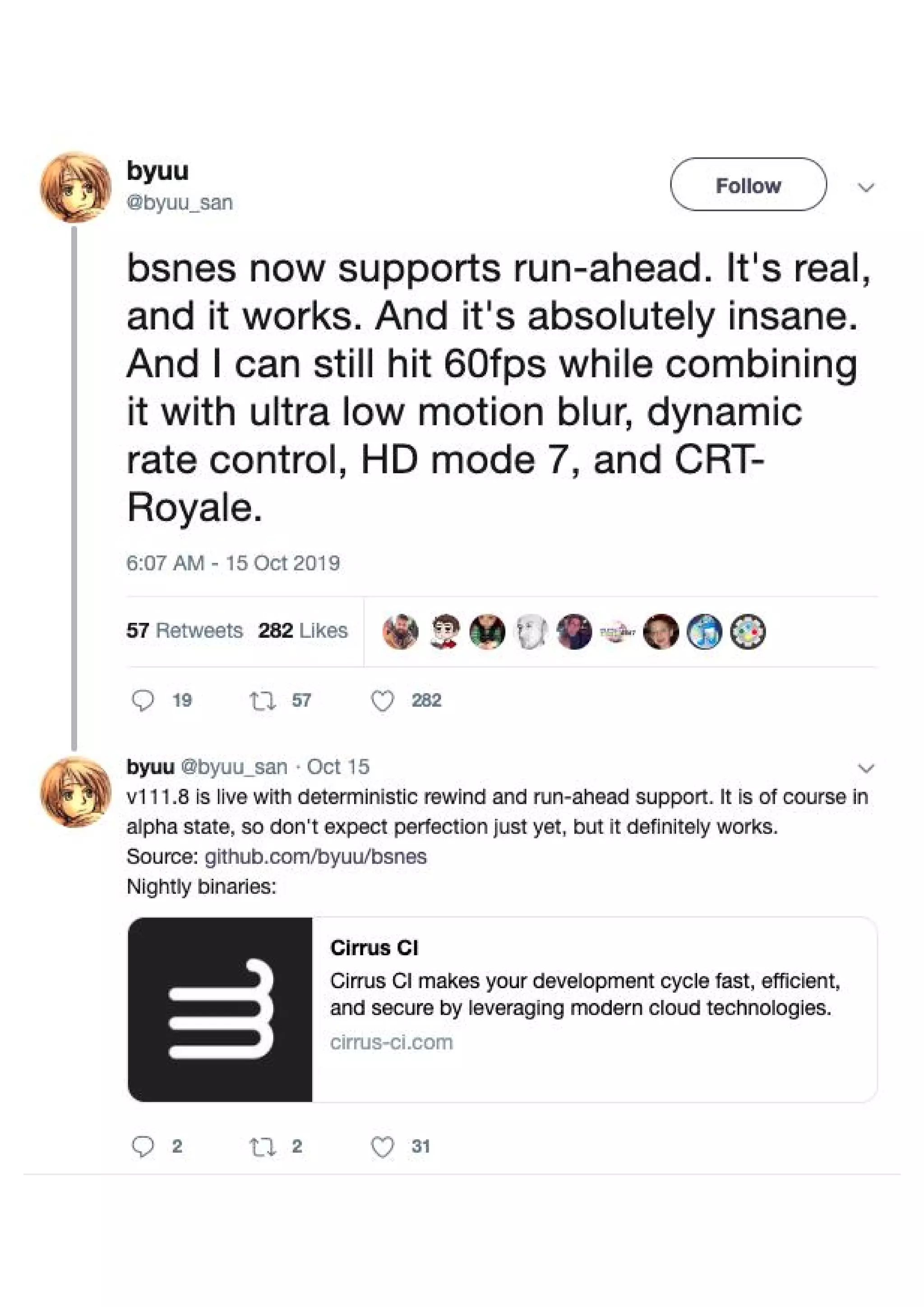Byuu has added run ahead support to bsnes | PDF