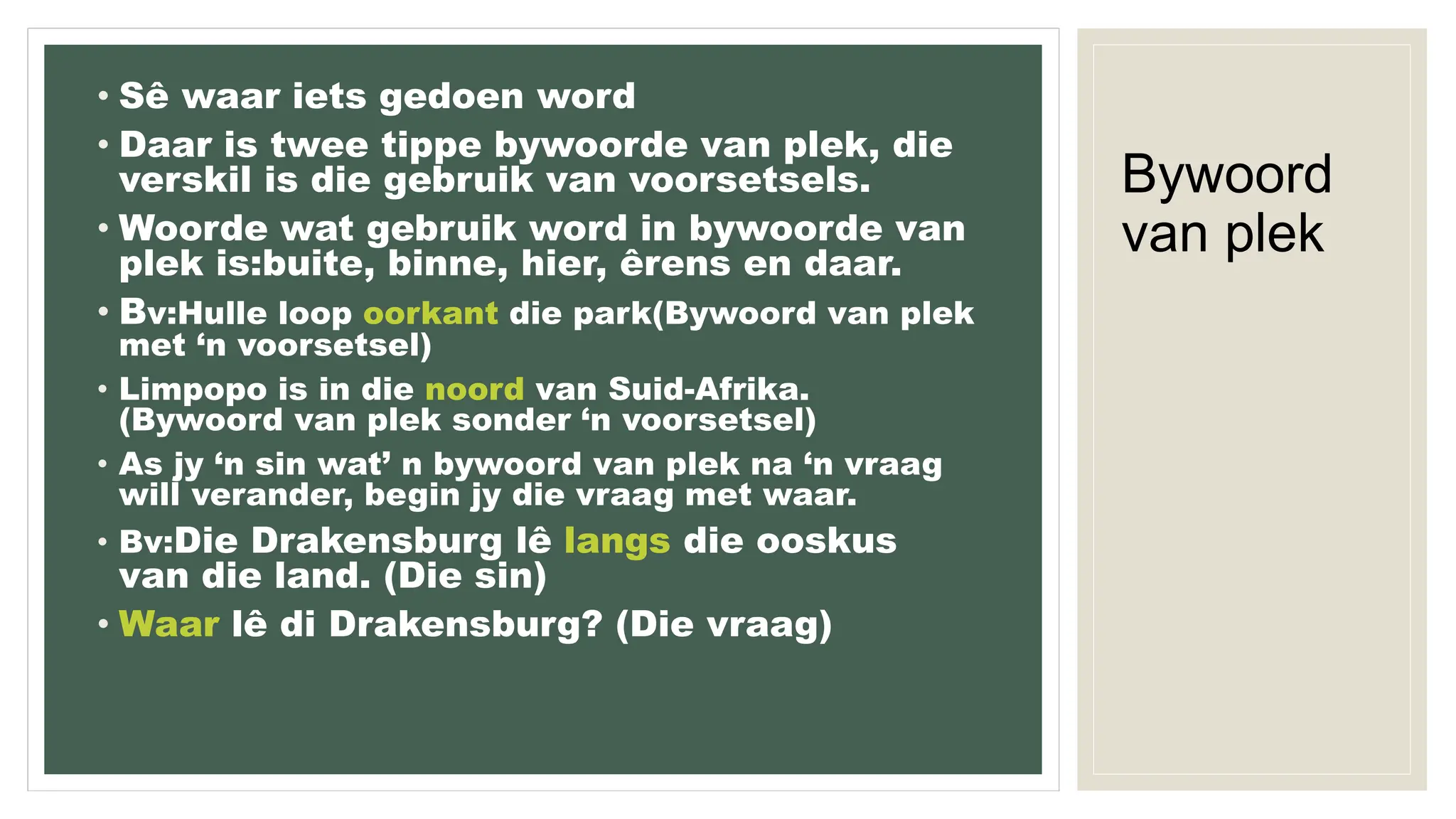 Bywoorde Afrikaanse from grade u till grade 12 | PPTX