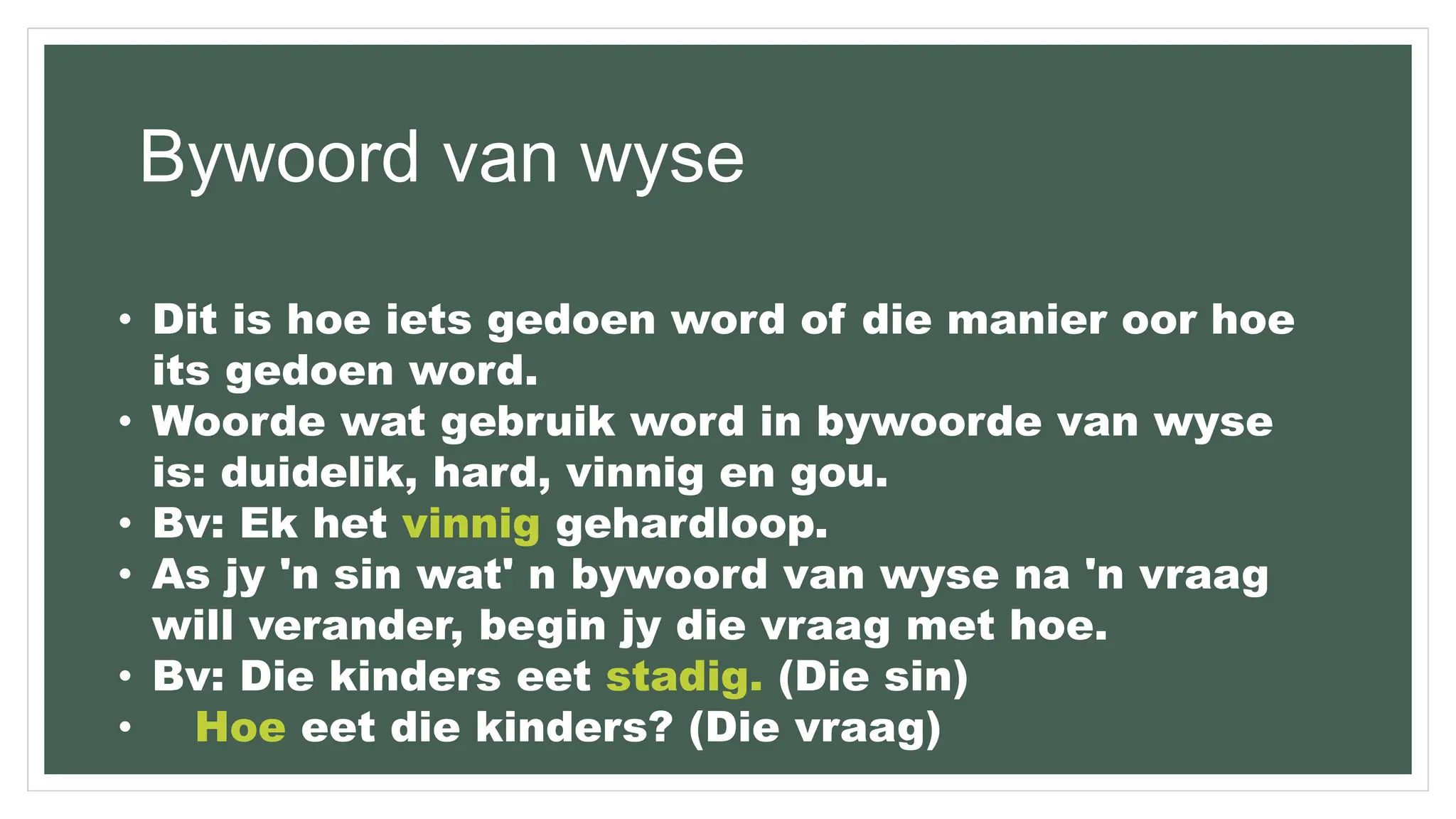 Bywoorde Afrikaanse from grade u till grade 12 | PPTX