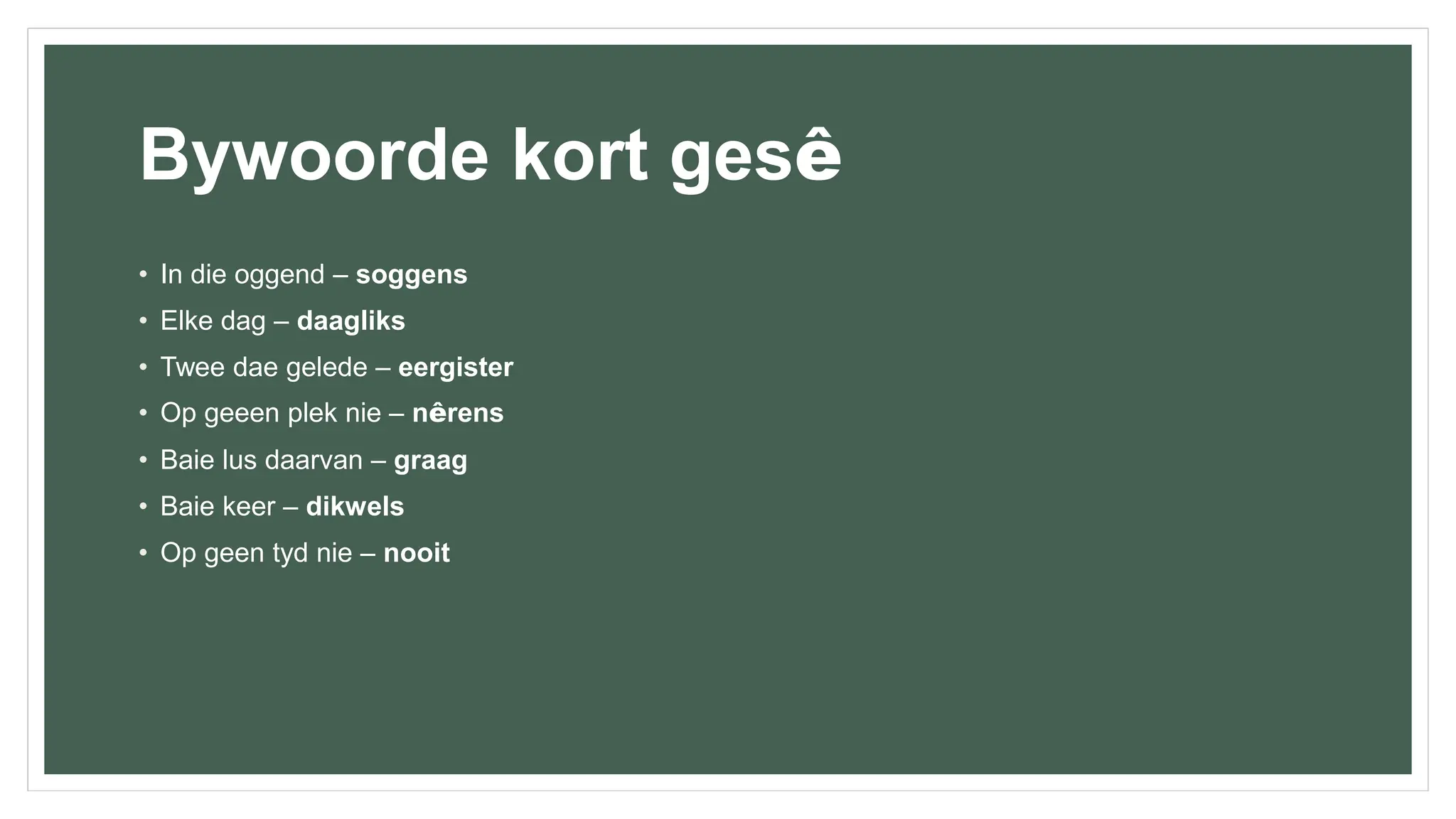 Bywoorde Afrikaanse from grade u till grade 12 | PPTX