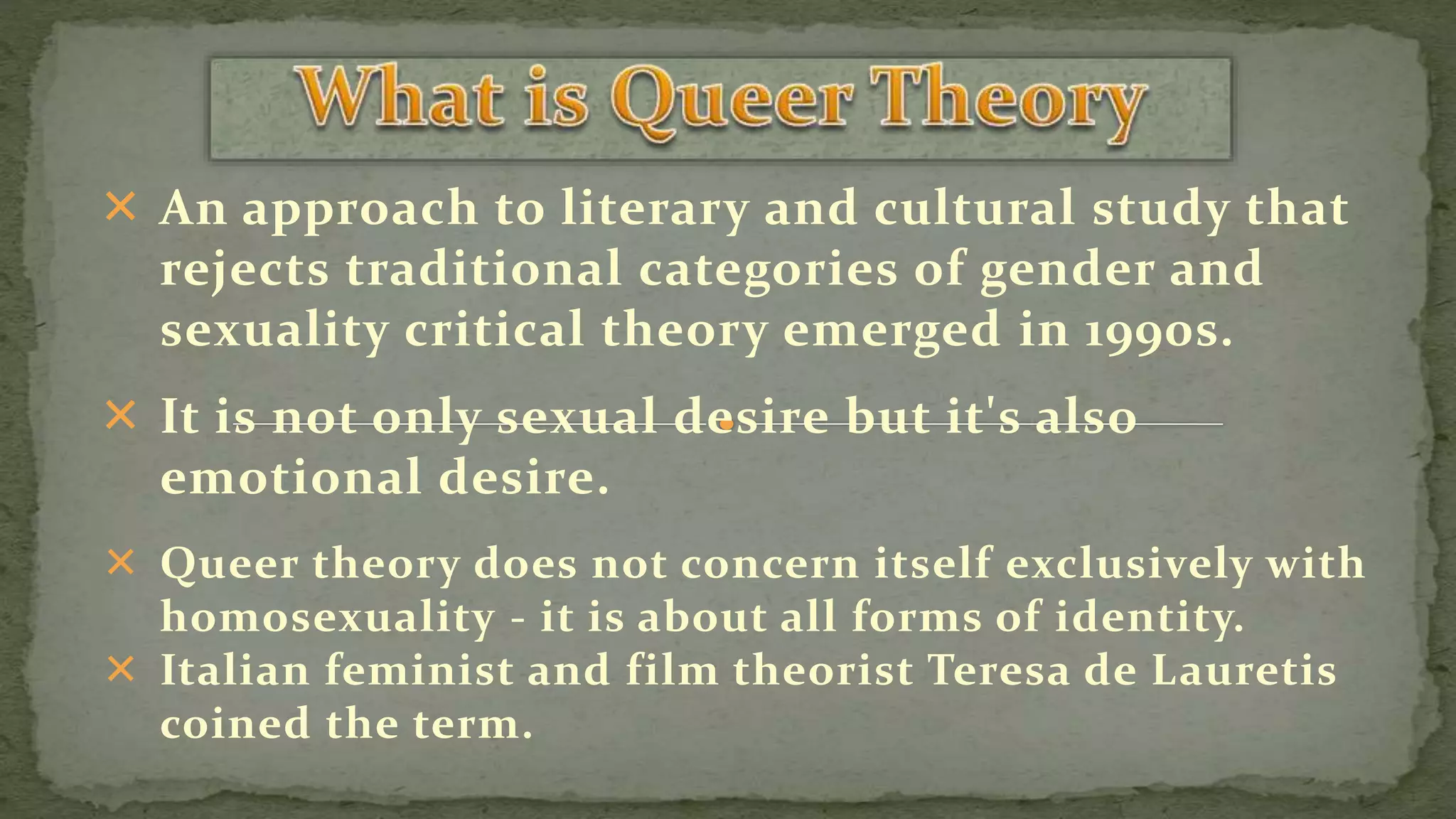 Queer Theory | PPTX