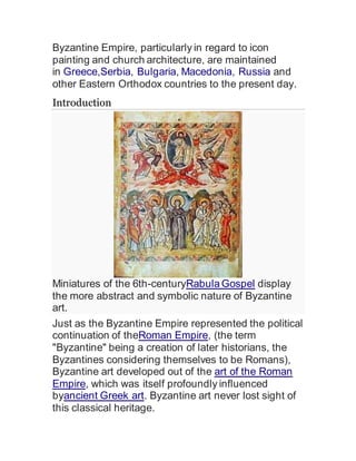 Byzantine art | DOCX