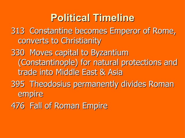 AP Byzantine Empire And Islam Timeline | PPT
