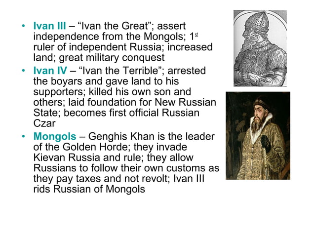 Byzantine Empire & Russia Vocabulary | PPT