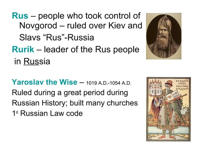 Byzantine Empire & Russia Vocabulary | PPT