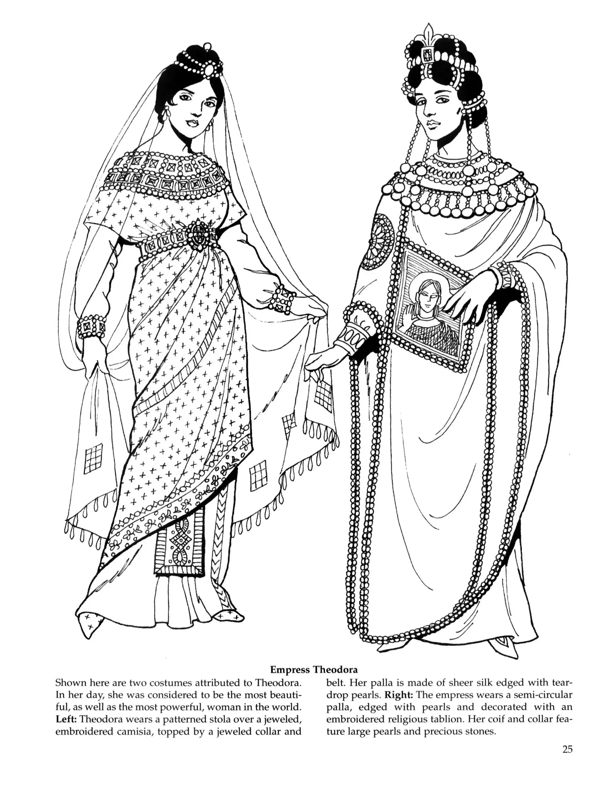 Byzantine Fashions Coloring Book | PDF