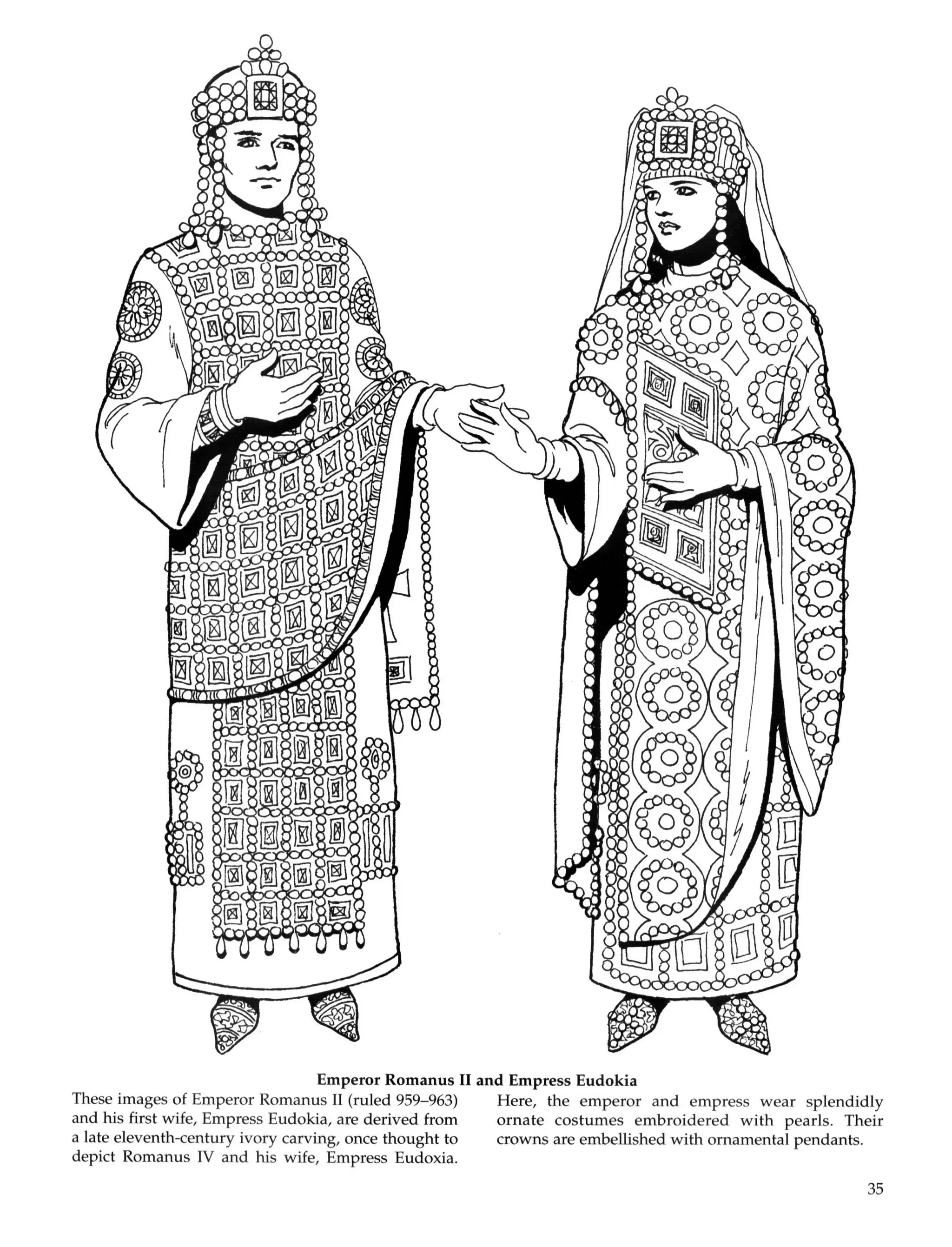 Byzantine Fashions Coloring Book | PDF