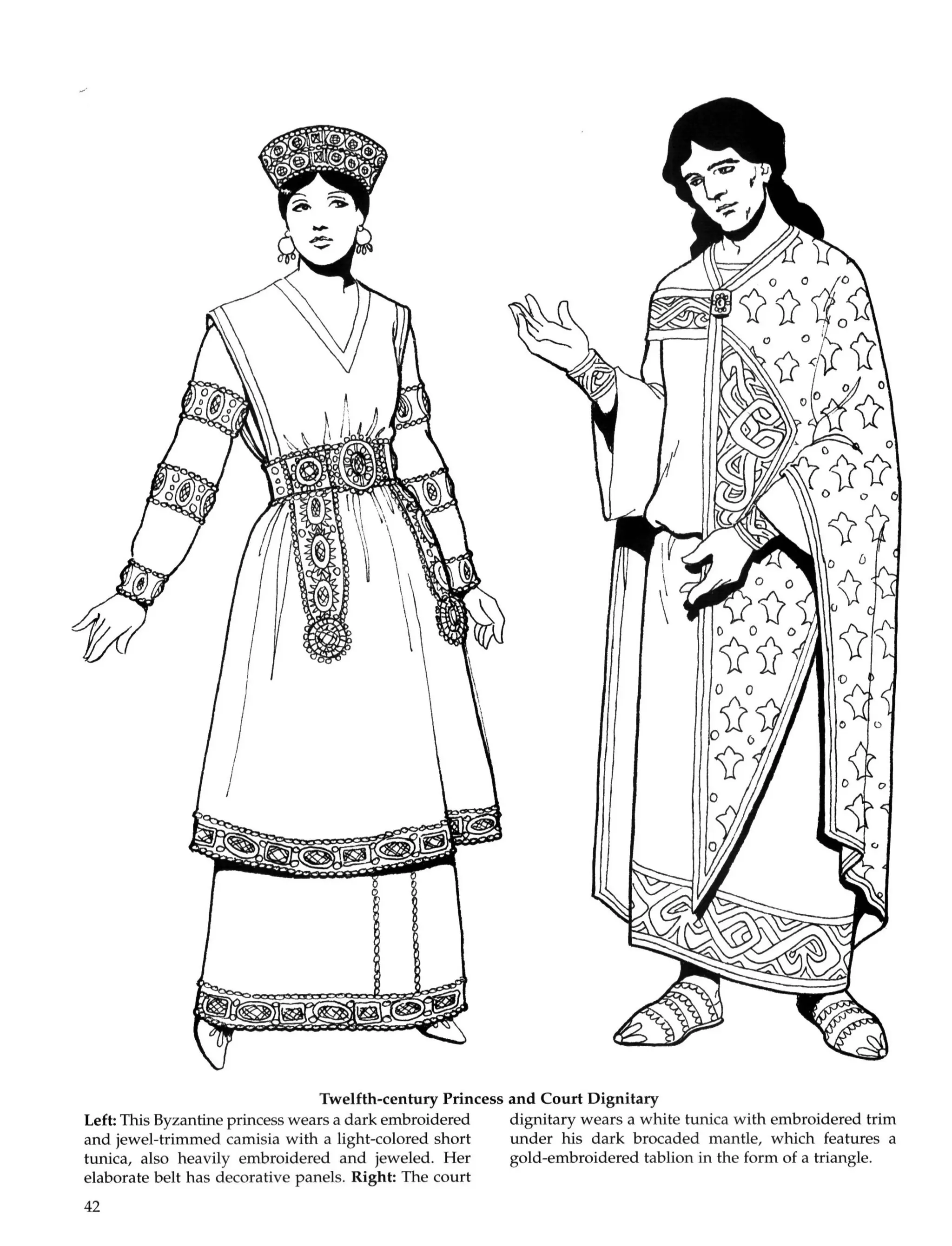 Byzantine Fashions Coloring Book | PDF