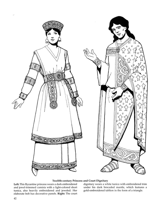 Byzantine Fashions Coloring Book | PDF