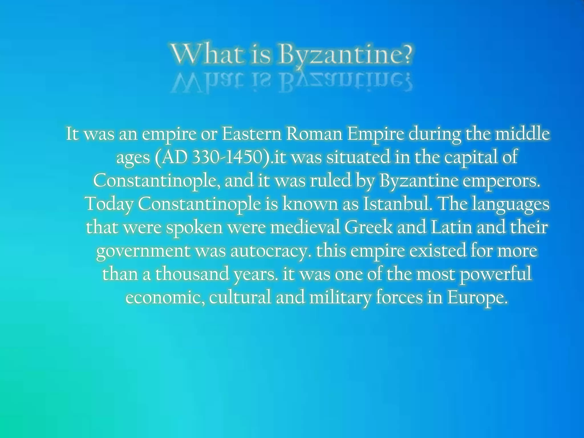 Byzantine his | PPTX