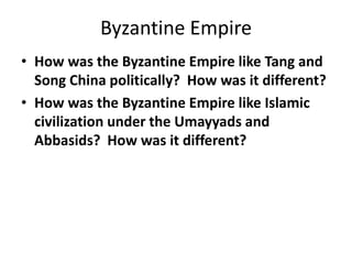 Byzantine mini test review | PPT