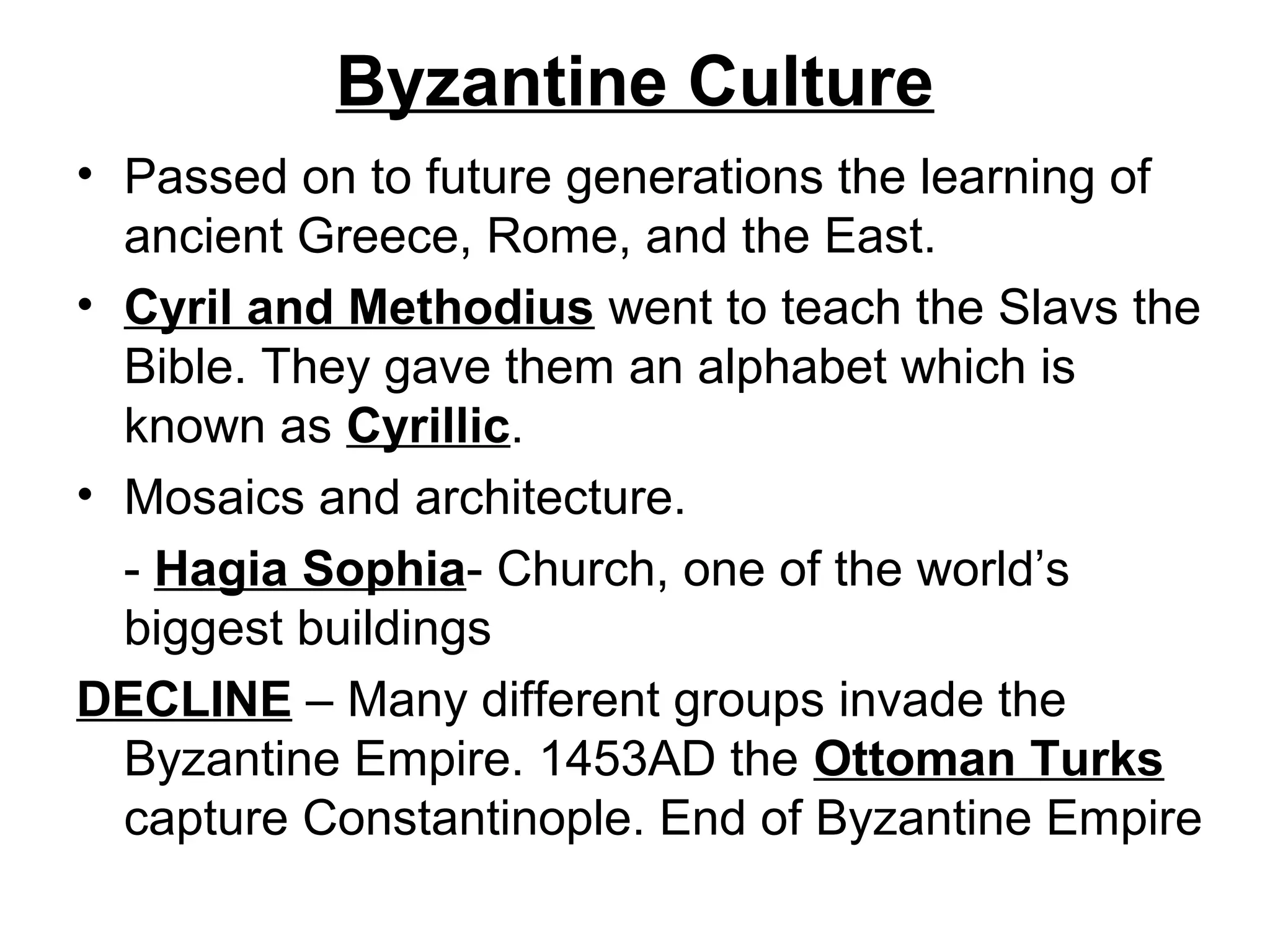 Byzantine Empire Notes | PPT