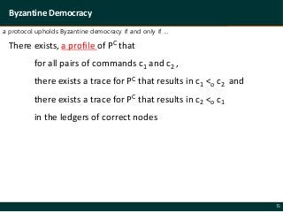 Byzantine ordered consensus | PPT