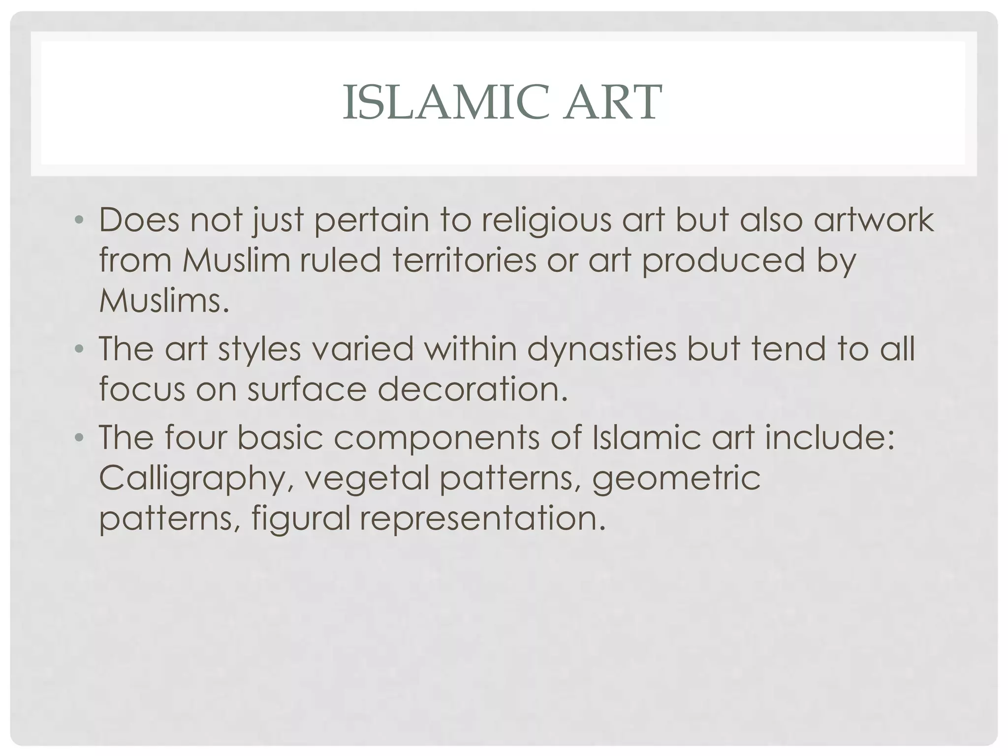 Byzantine & Islamic Art | PPTX