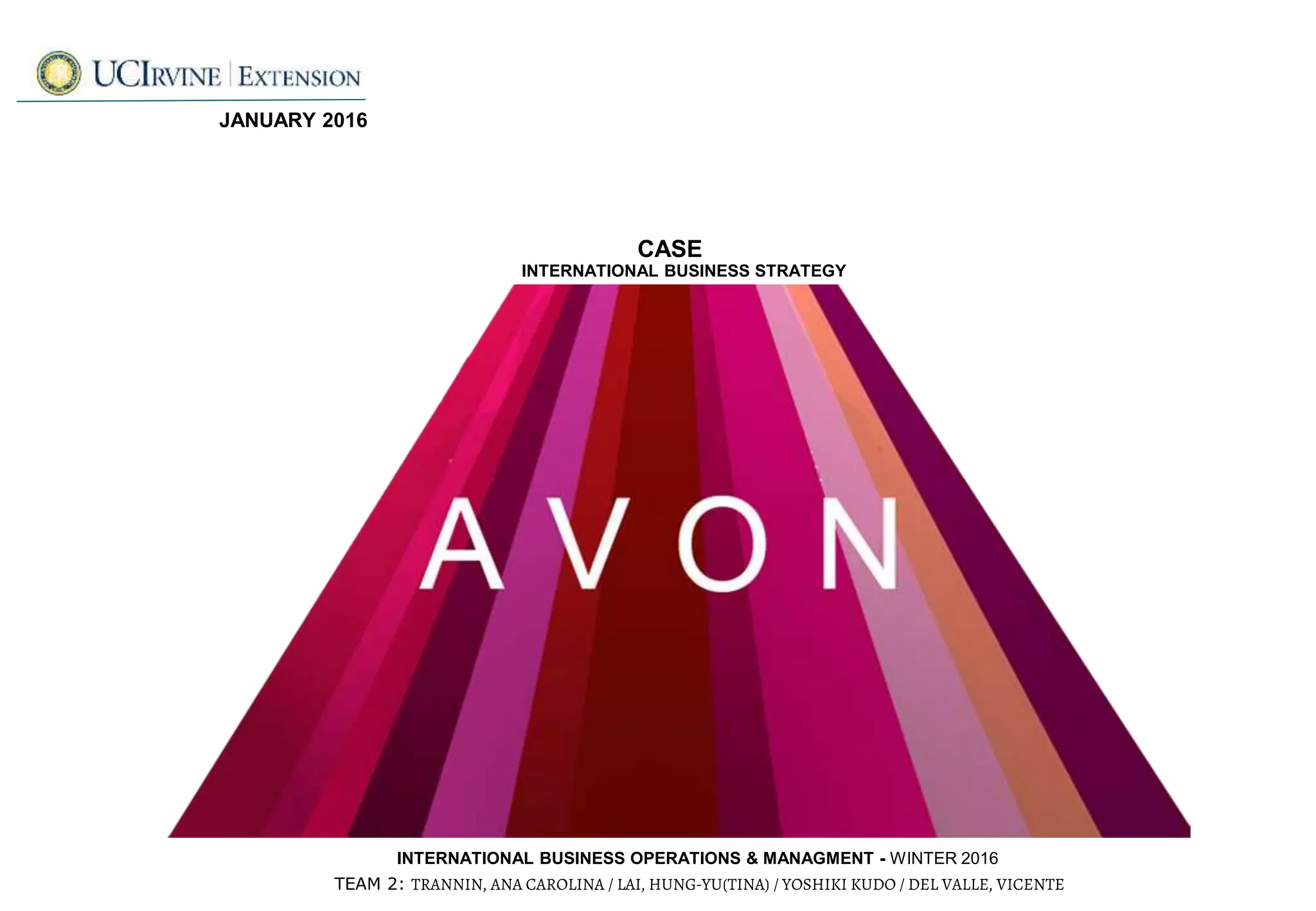 International Business Strategy_AVON_Present | PPTX