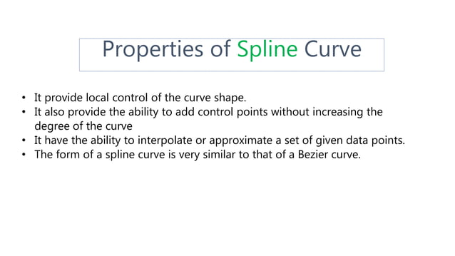 Bezier Curve and Spline Curve | PPT