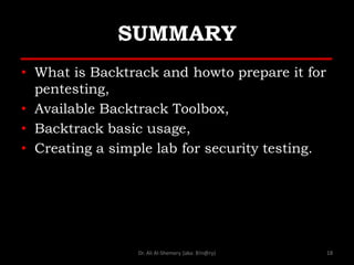 Bz backtrack.usage | PDF