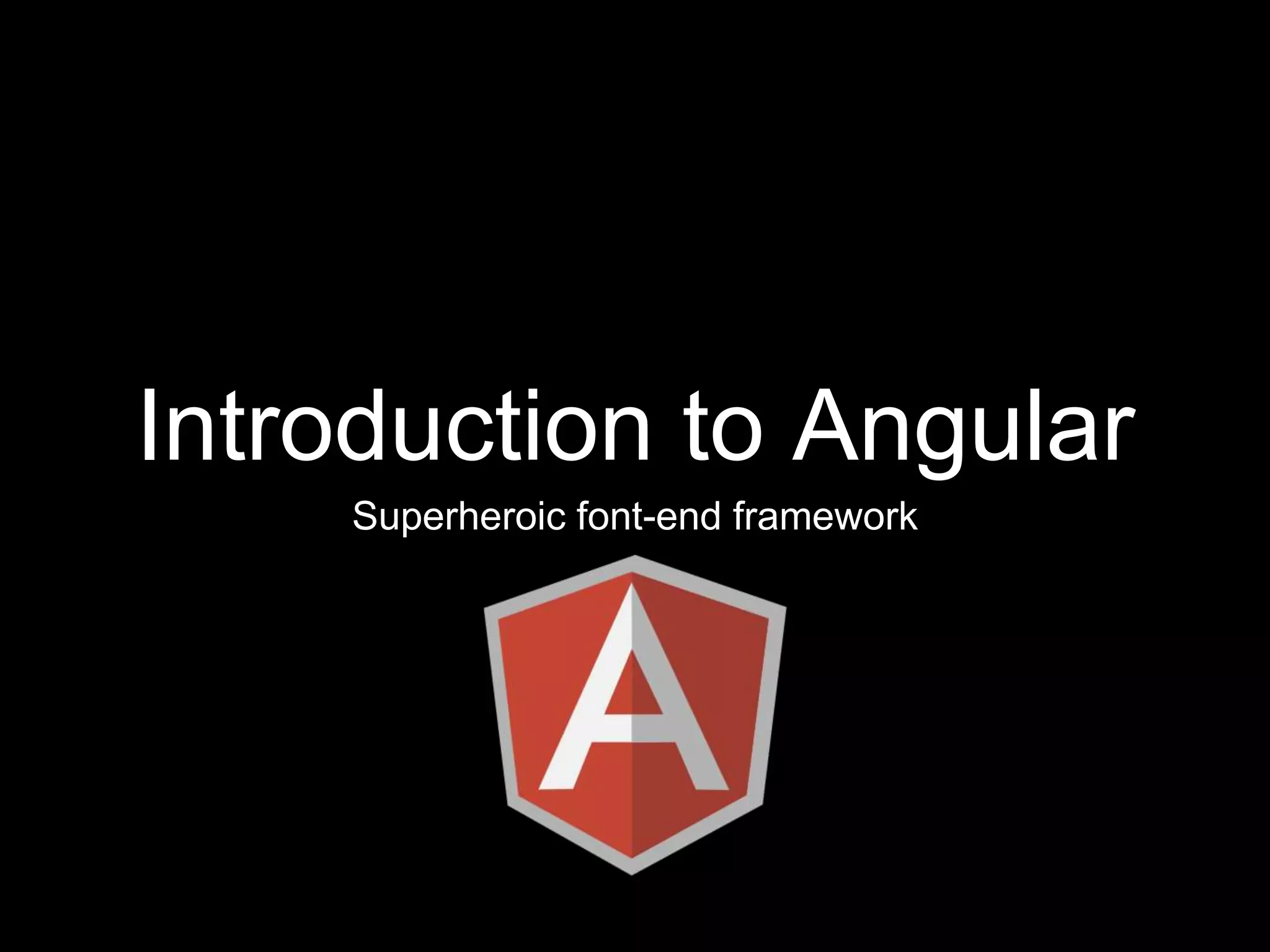 Introduction to Angular | PPTX