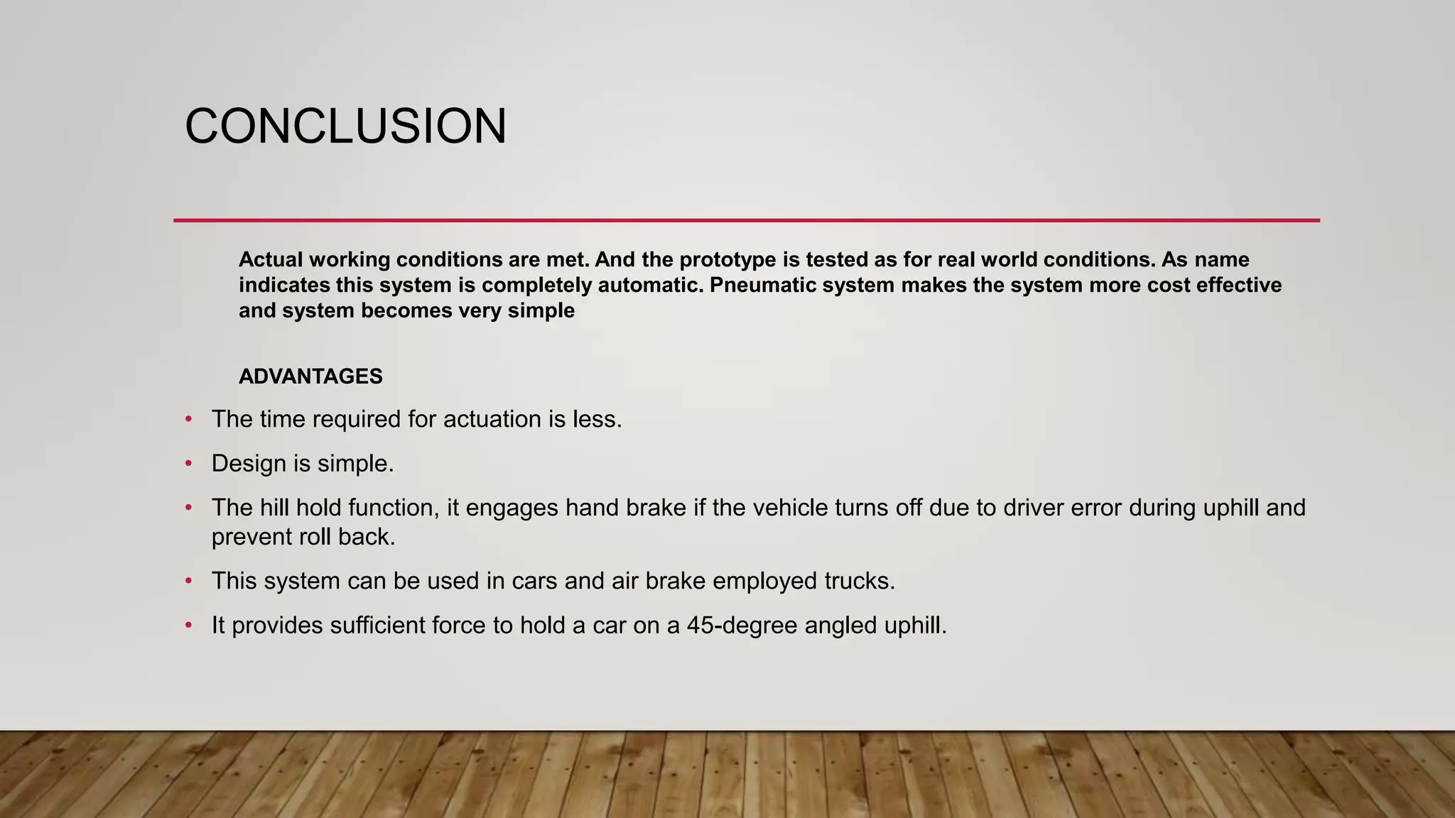 Automated hand Brake | PPTX