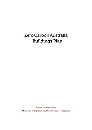 Zero Carbon Australia Buildings Plan | PDF