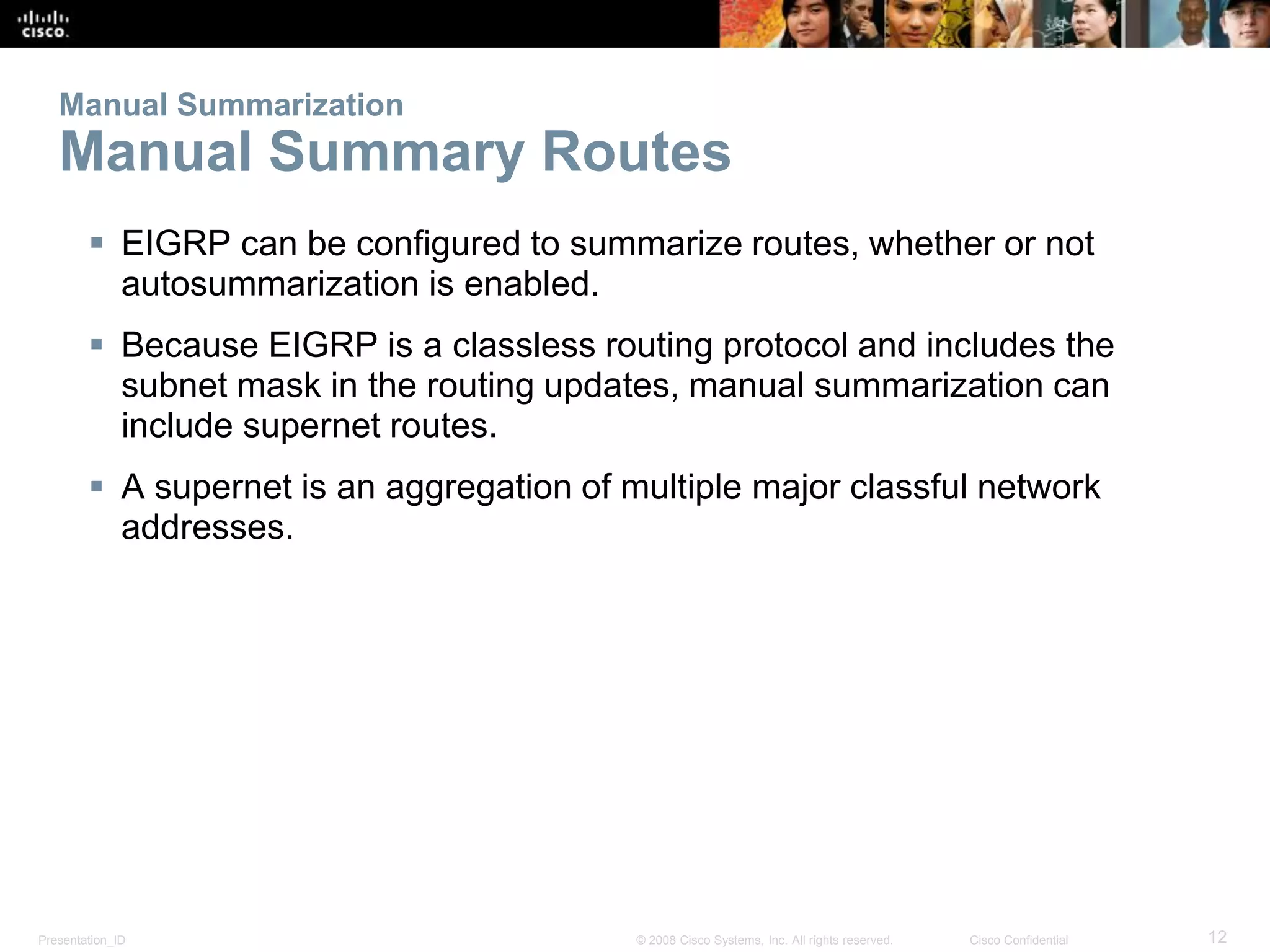 Ccnav5 S3 Chapter8 Eigrp Advanced Configurations And Troubleshooting Ppt