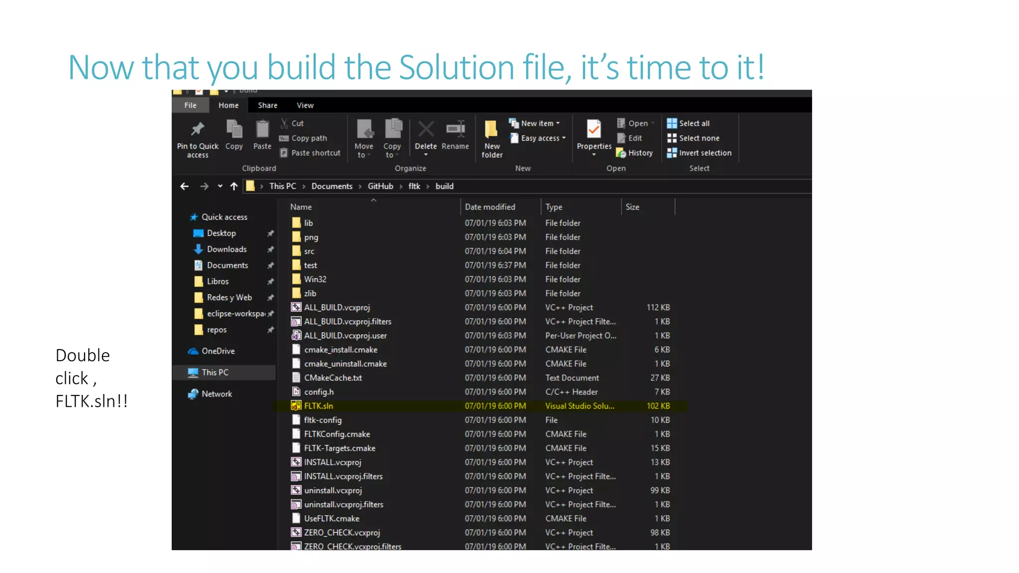 Fltk on win10 with visual studio | PPTX