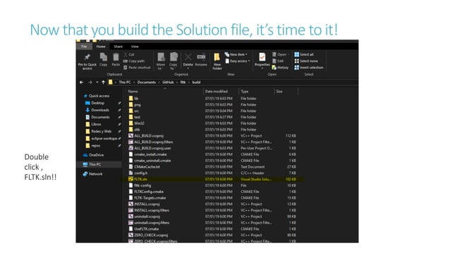 Fltk on win10 with visual studio | PPTX