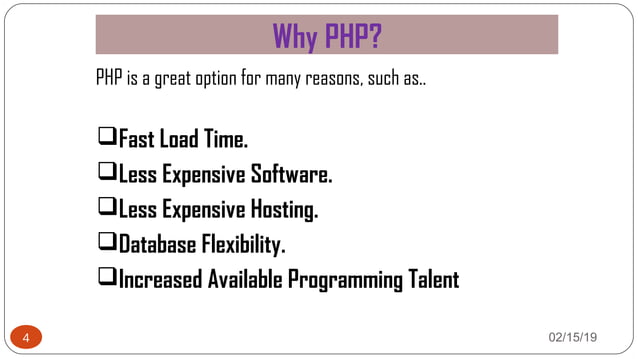 Basic PHP presentation slide | PPT