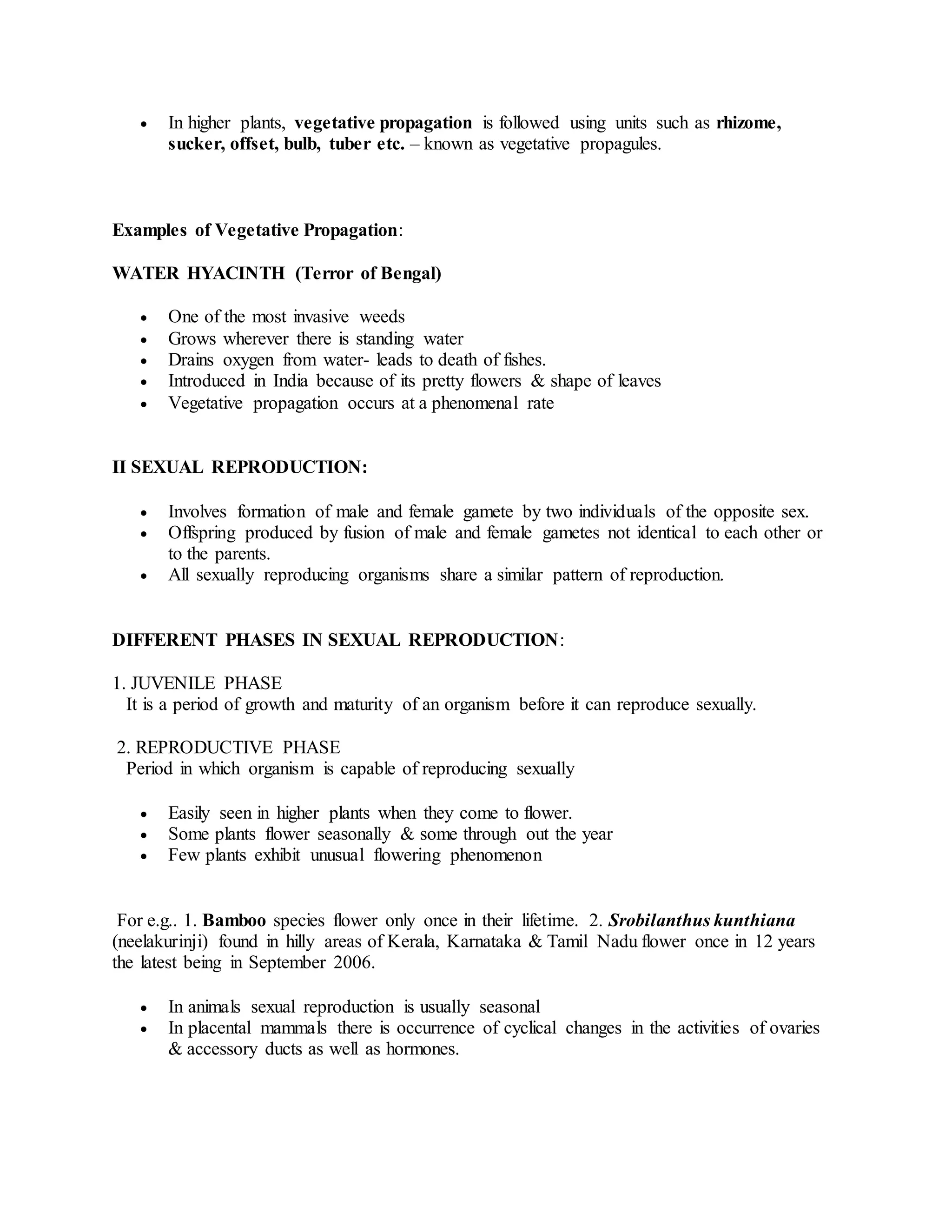 Reproduction and in organisms | DOCX