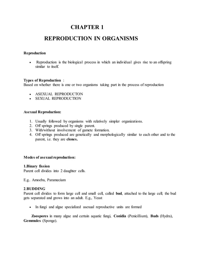 Reproduction and in organisms | DOCX
